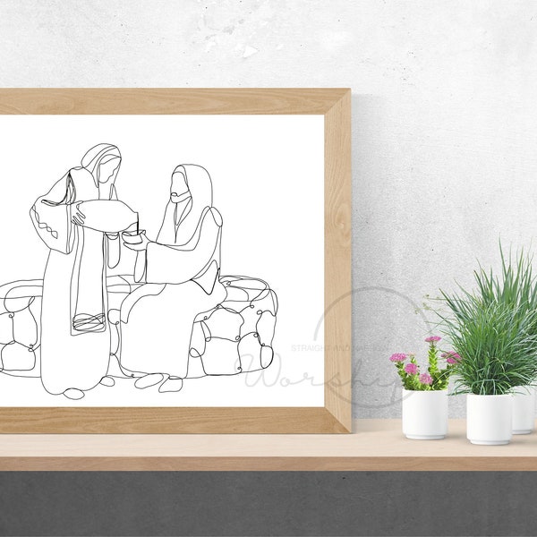 Jesus Line Art - Etsy