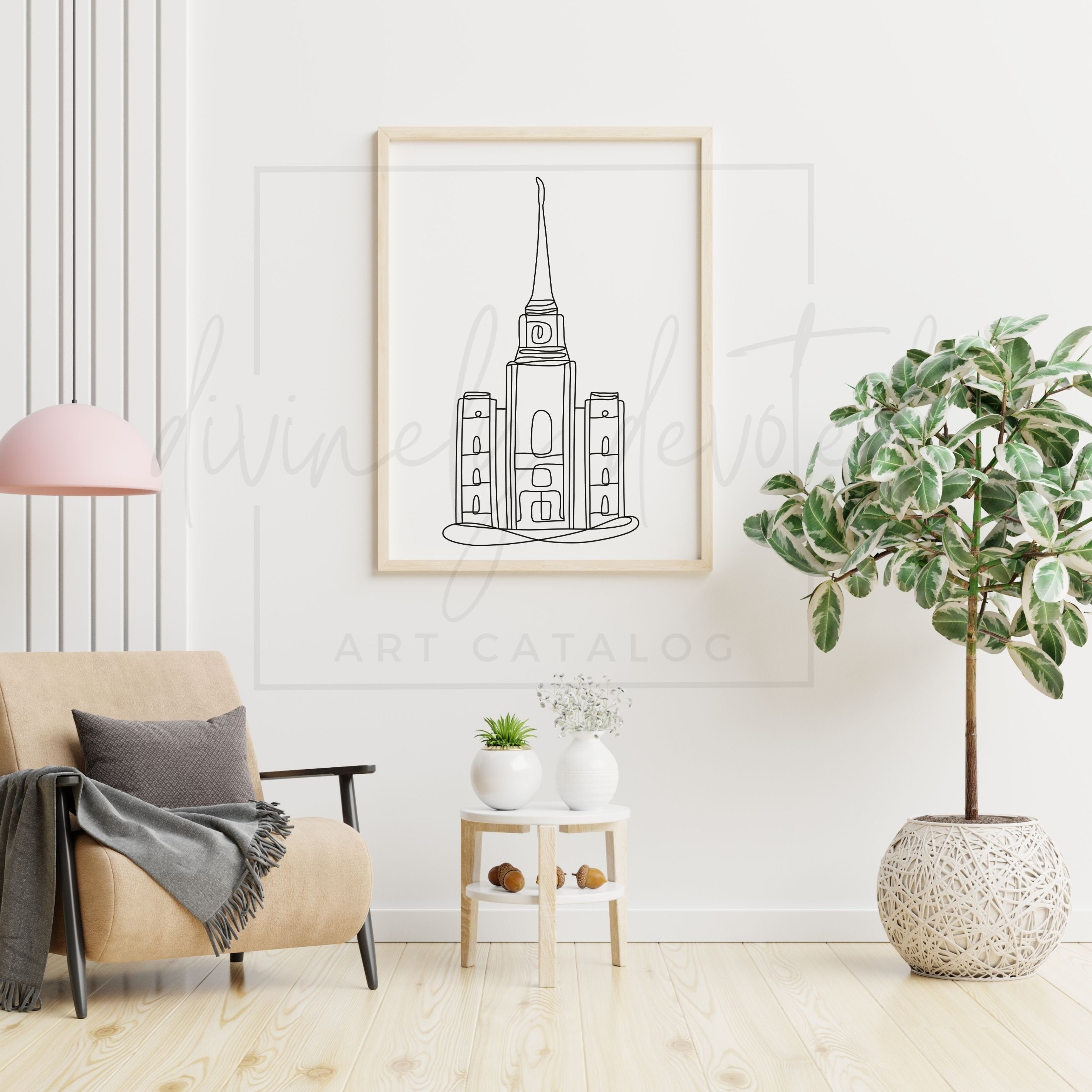 LDS Temple Drawing One Line Drawing Brigham City Utah Temple Wedding ...