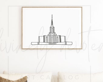 LDS Temple Drawing One Line Drawing Taylorsville Utah Temple Wedding ...