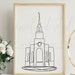 LDS Temple Drawing One Line Drawing Layton Utah Temple Wedding Artwork ...