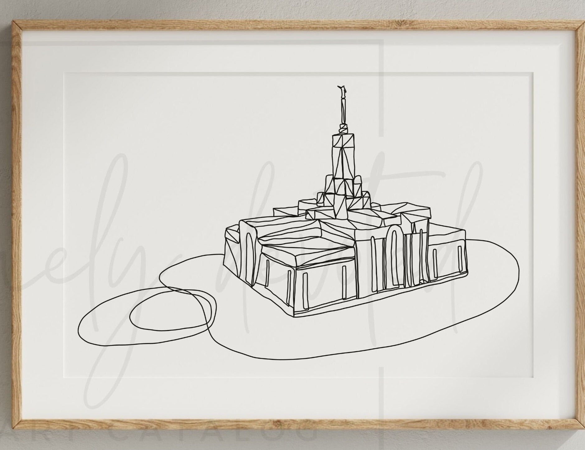 LDS Temple Drawing One Line Drawing Mount Timpanogos Utah Temple ...