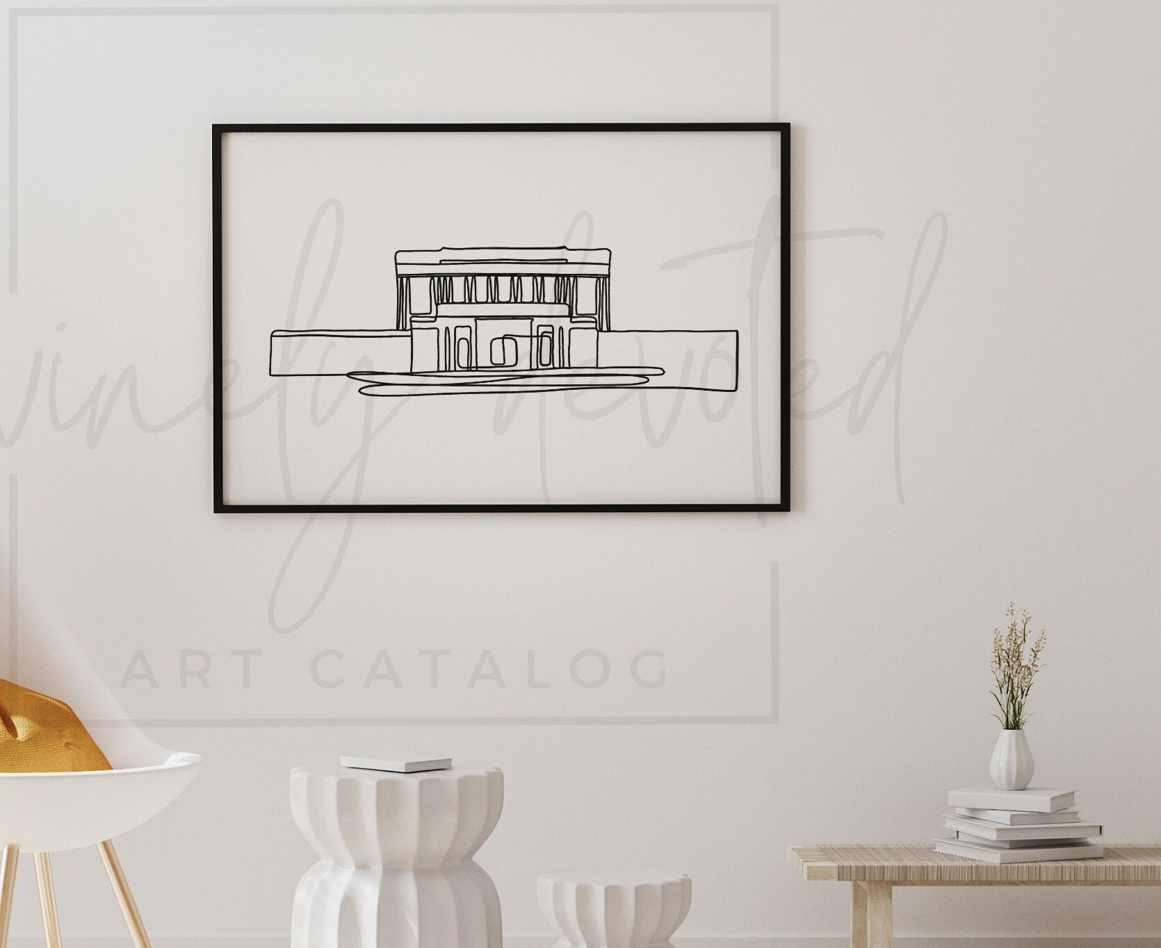LDS Temple Drawing One Line Drawing Mesa Arizona Temple Wedding Artwork ...