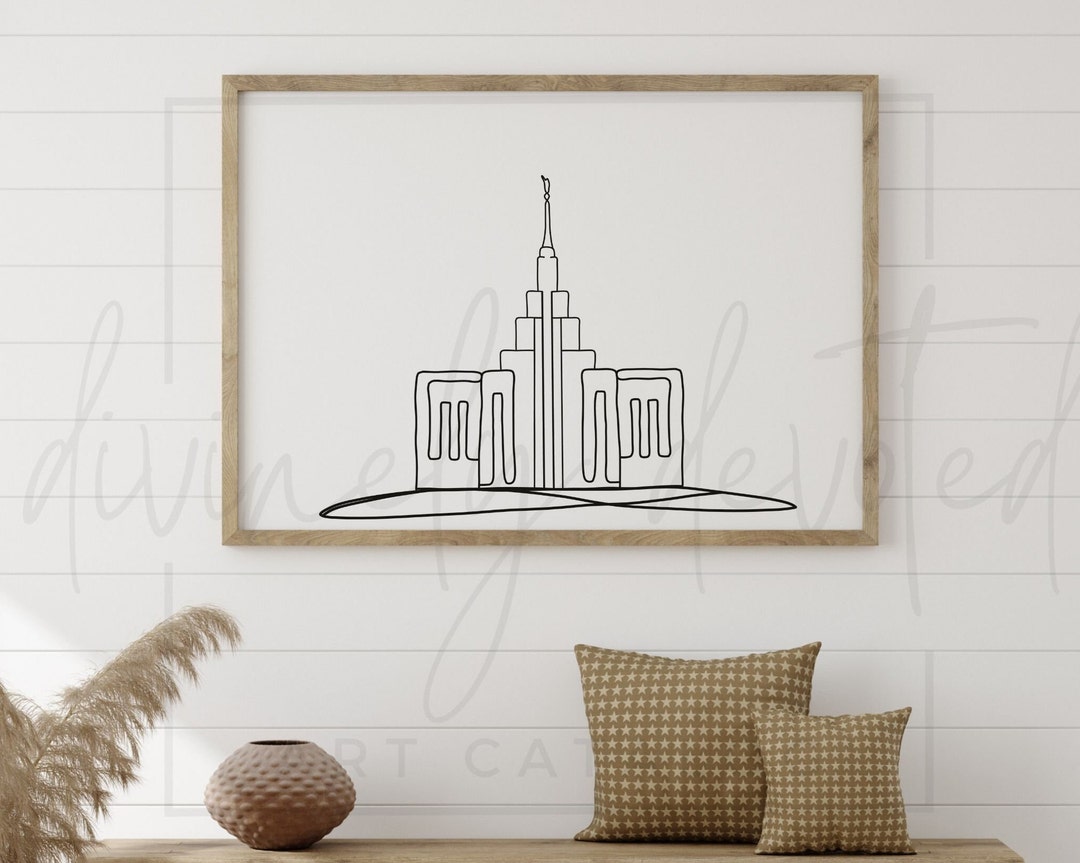 LDS Temple Drawing One Line Drawing Saratoga Springs Utah Temple ...