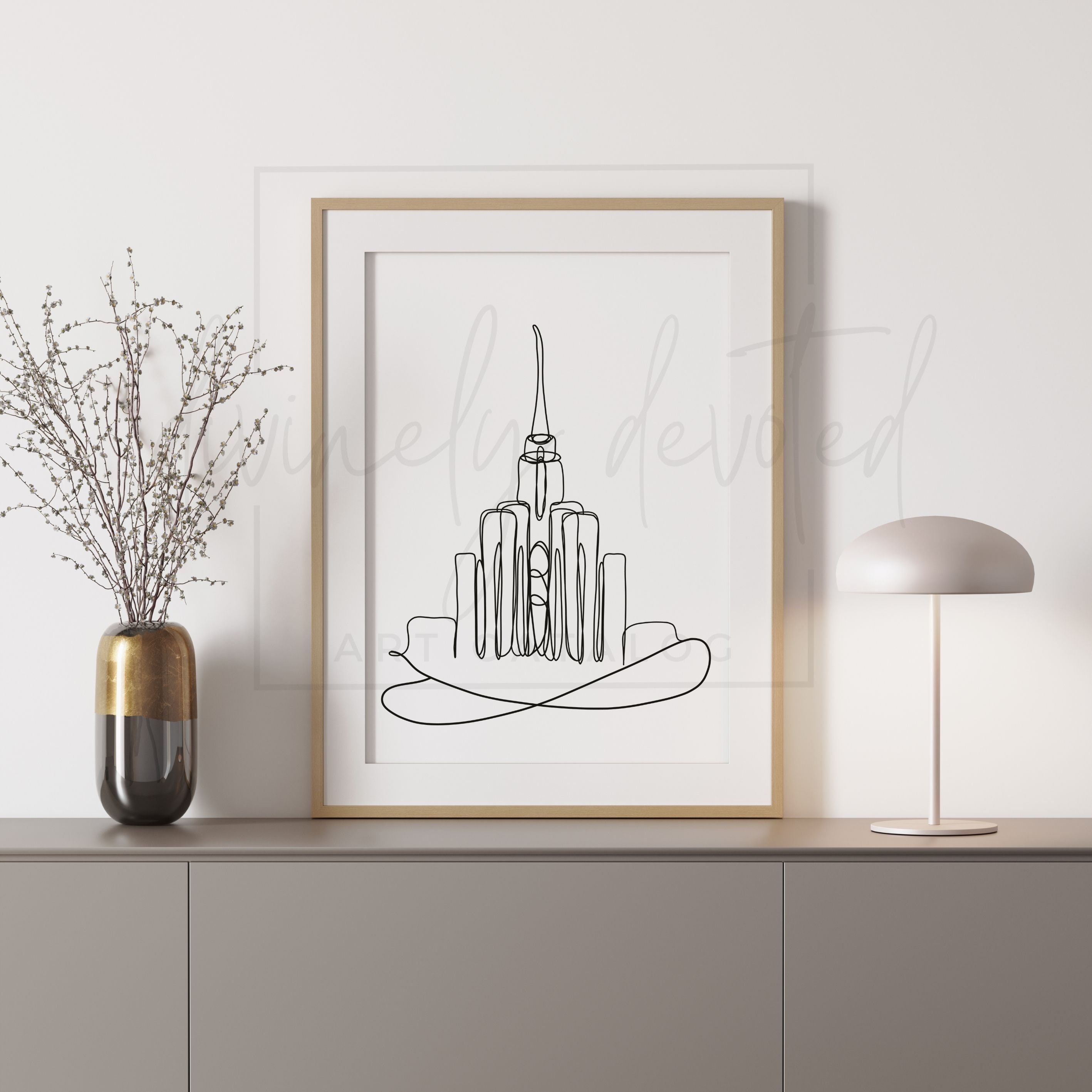 LDS Temple Drawing One Line Drawing Oquirrh Mountain Utah Temple ...