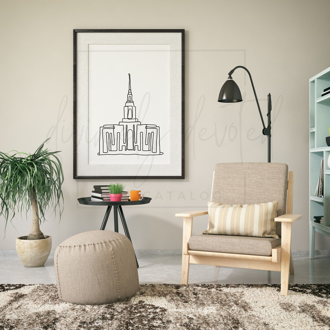 LDS Temple Drawing One Line Drawing Red Cliffs Utah Temple Wedding ...