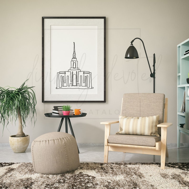 LDS Temple Drawing One Line Drawing Red Cliffs Utah Temple Wedding ...