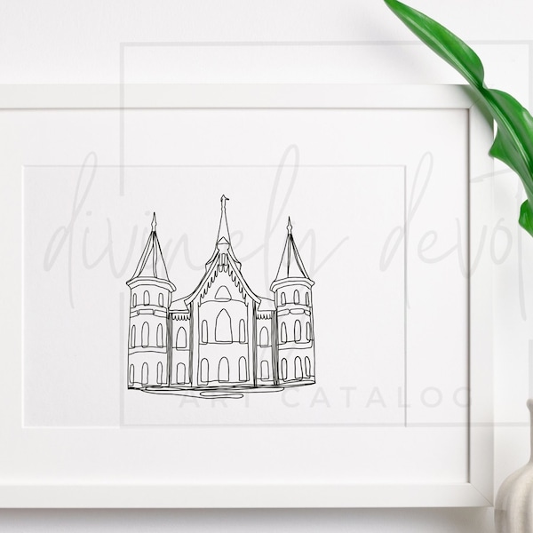 Provo City Center Temple Line Drawing - Etsy