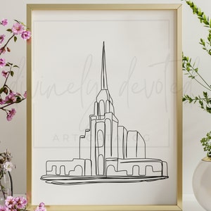LDS Temple Drawing One Line Drawing Syracuse Utah Temple Wedding ...