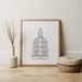 LDS Temple Drawing One Line Drawing Manti Utah Temple Wedding Artwork ...