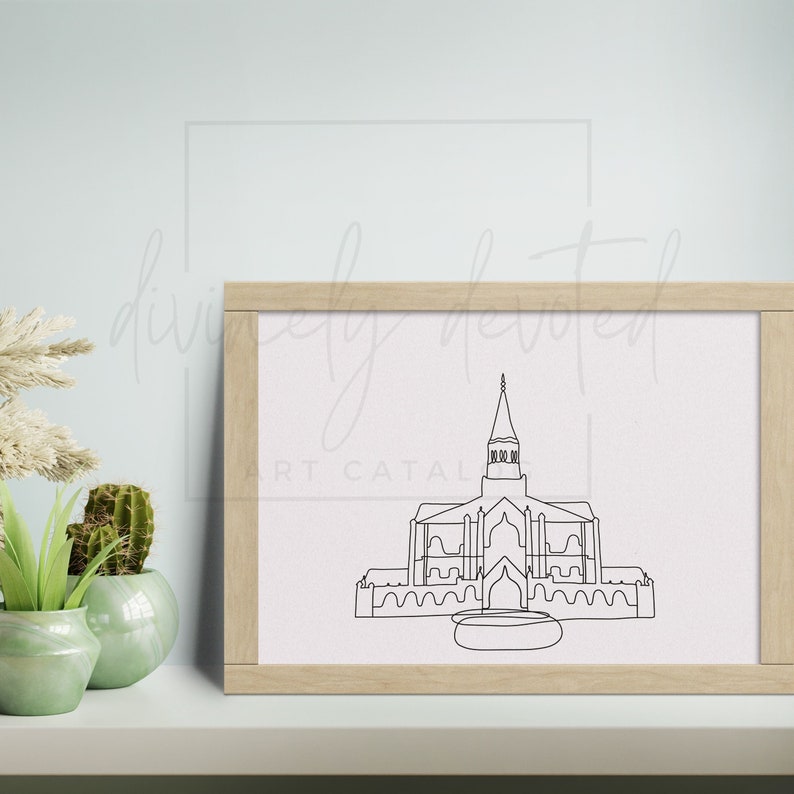 LDS Temple Drawing One Line Drawing Taylorsville Utah Temple Wedding ...