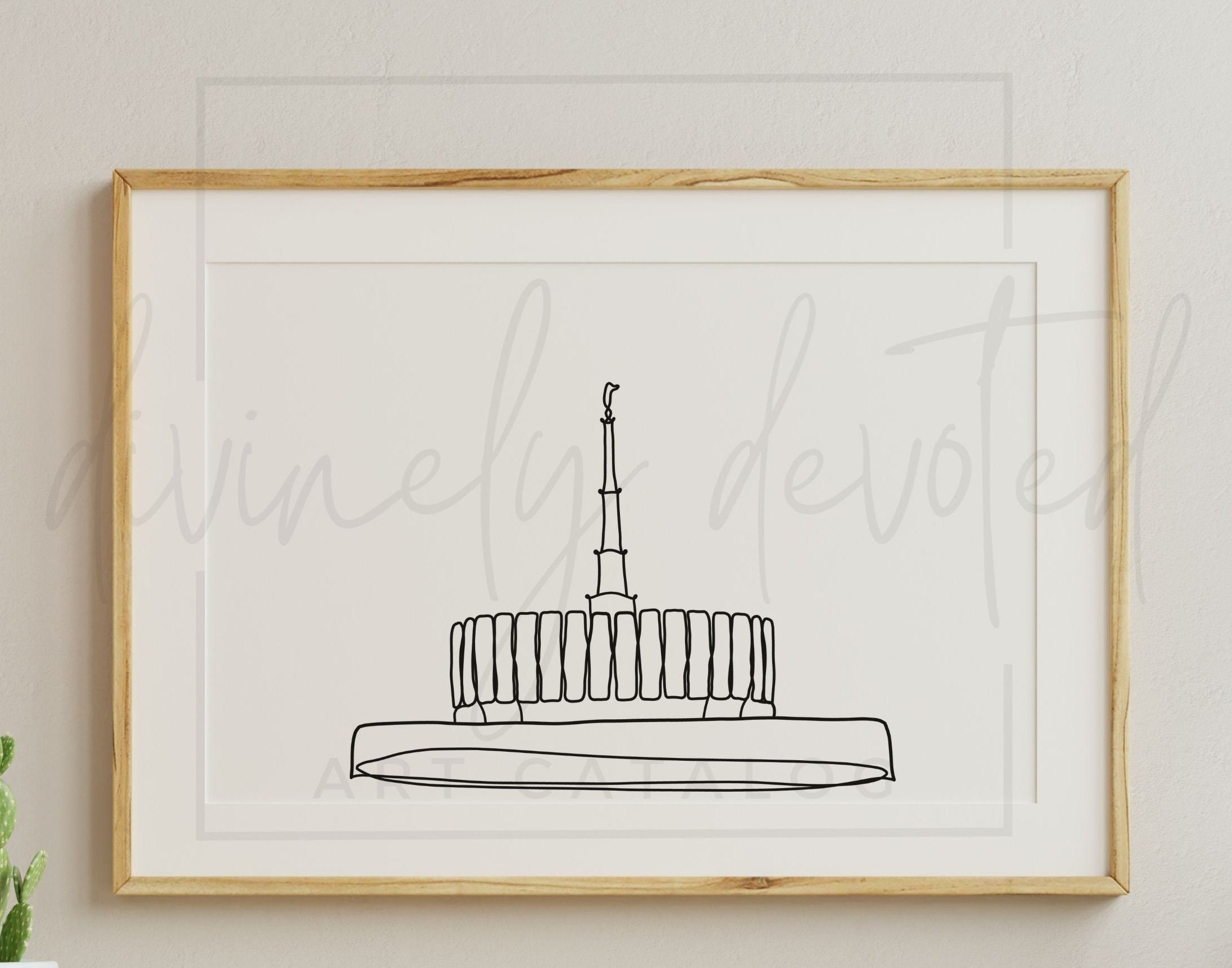 LDS Temple Drawing One Line Drawing Provo Utah Temple Wedding Artwork ...
