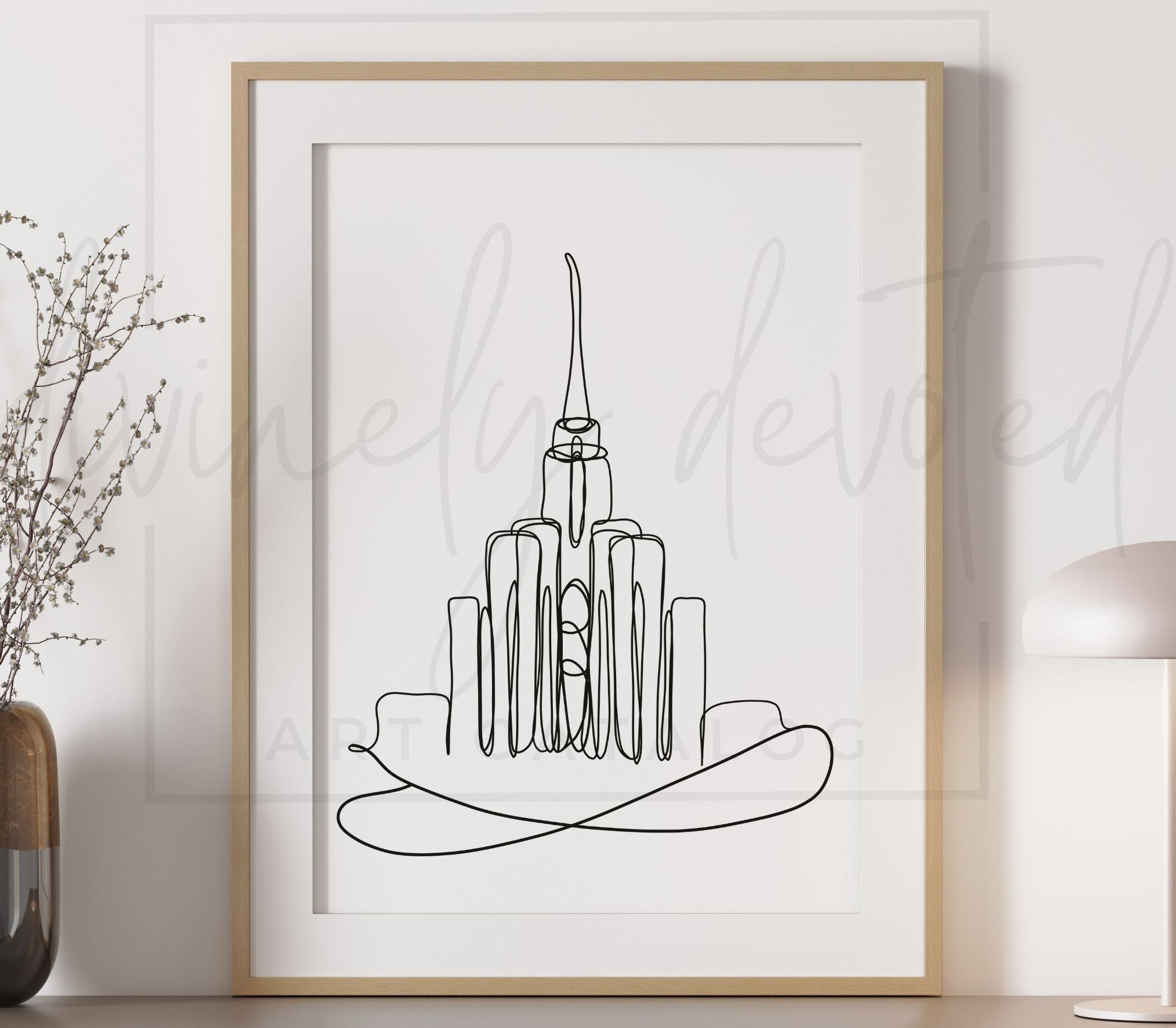 LDS Temple Drawing One Line Drawing Oquirrh Mountain Utah Temple ...