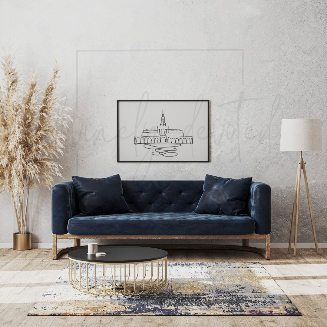 LDS Temple Drawing One Line Drawing Bountiful Utah Temple - Etsy