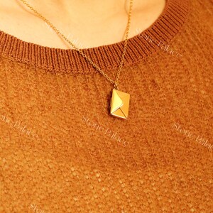 Personalized Engraved Envelope Necklace Custom Name Necklace - Etsy