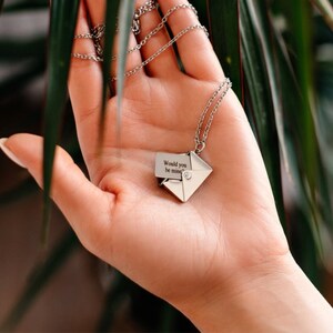 Personalized Engraved Envelope Necklace Custom Name Necklace - Etsy