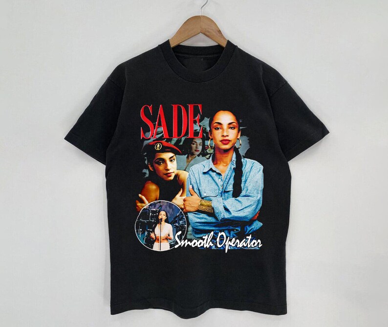 S.a.d.e vintage 90s shirt, diamond singer tour concert black t-shirt ...