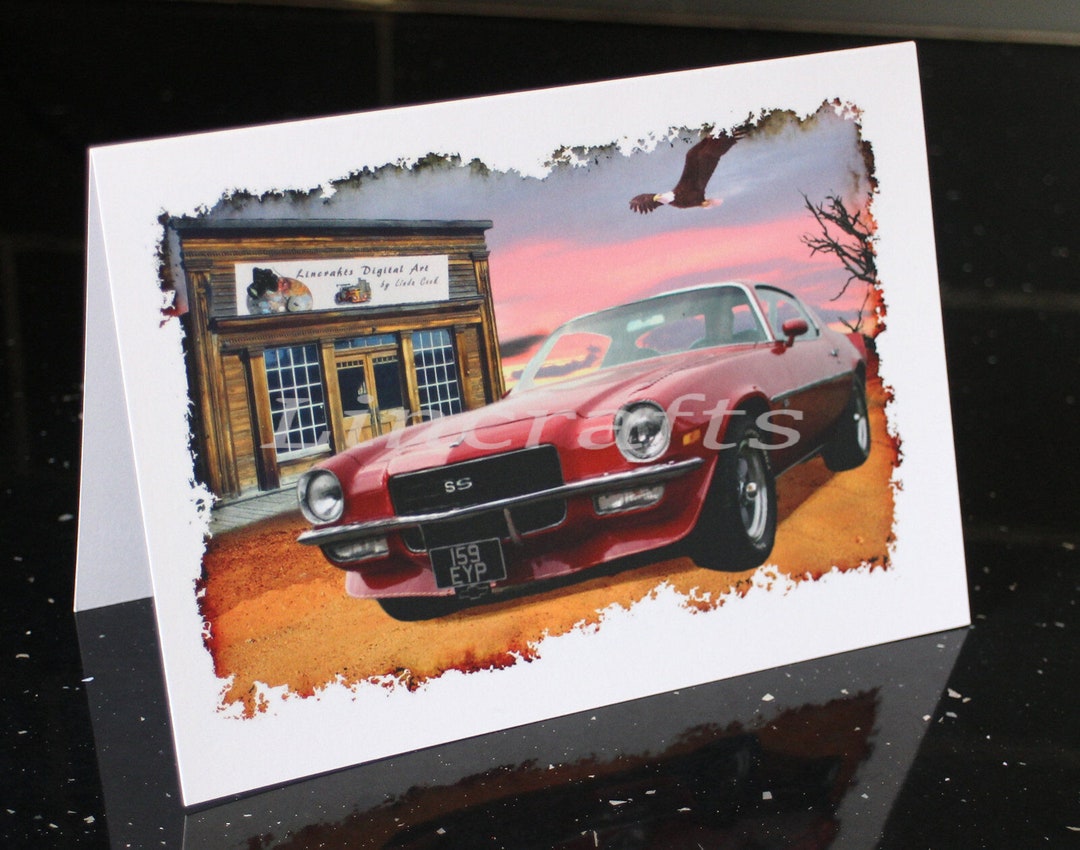 American Car, Classic Car, Greeting Card, Chevy Camaro, Chevrolet ...