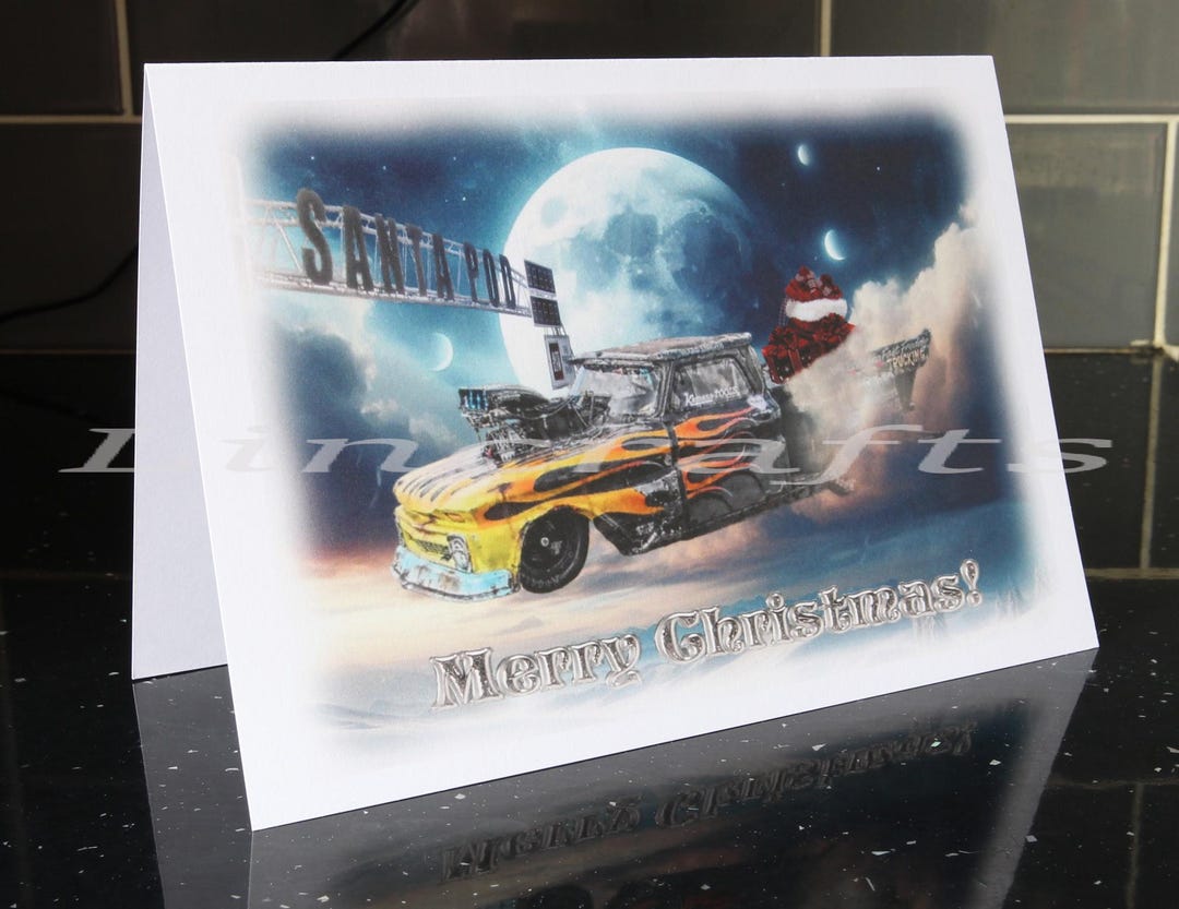 Christmas Card Fast Freddy Pro Mod Ford Pickup Truck Ideal for Drag ...