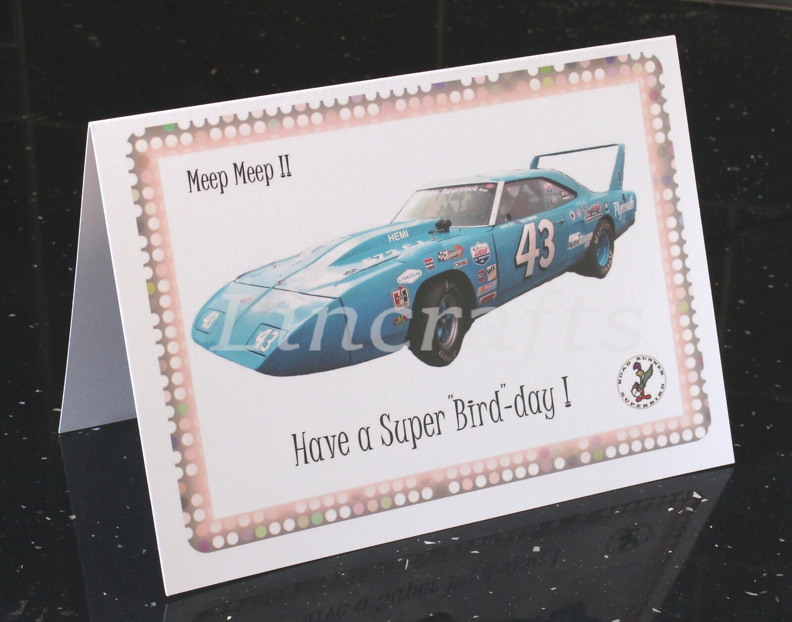 Birthday Card for Men, Roadrunner American Car Greeting Card, Hot Rod ...
