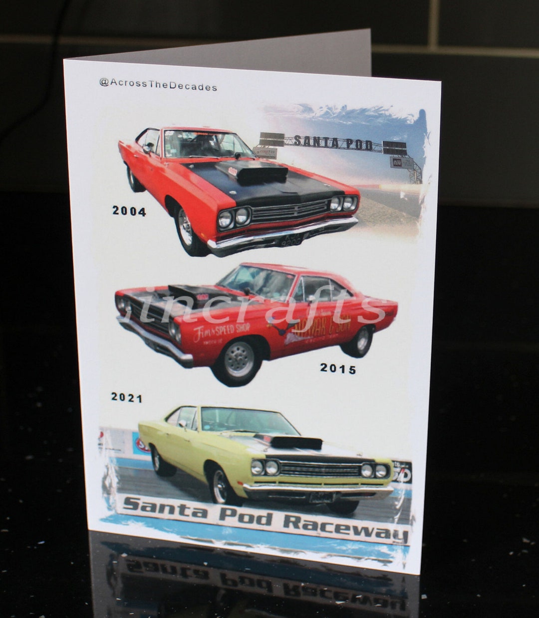 American Car, Santa Pod Raceway, Greeting Card, Plymouth Roadrunner ...
