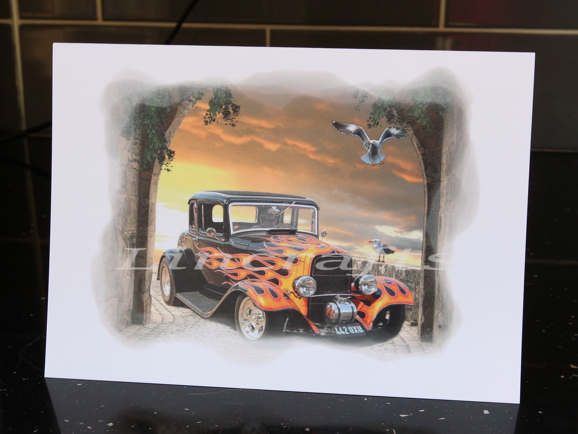 Hot Rod Birthday Greeting Card Ford Model B, Deuce Coupe, Classic ...