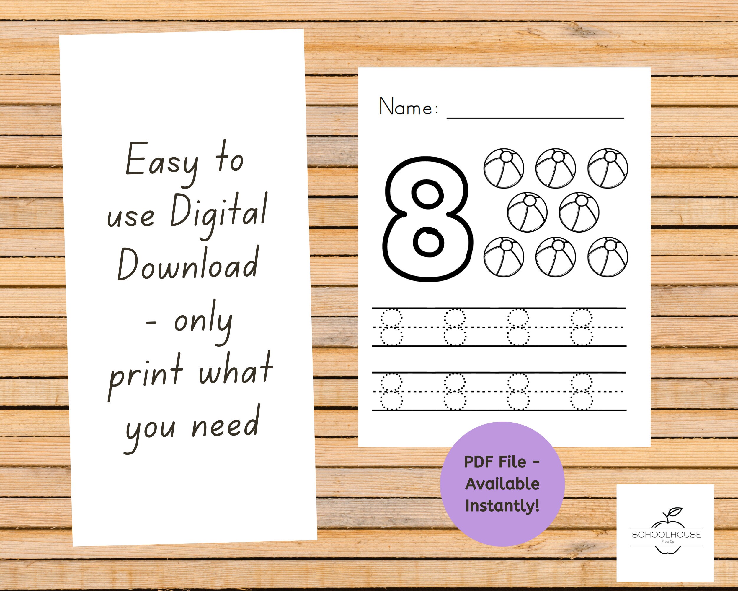 Printable Numbers 1 Through 20 Tracing Worksheets Digital - Etsy