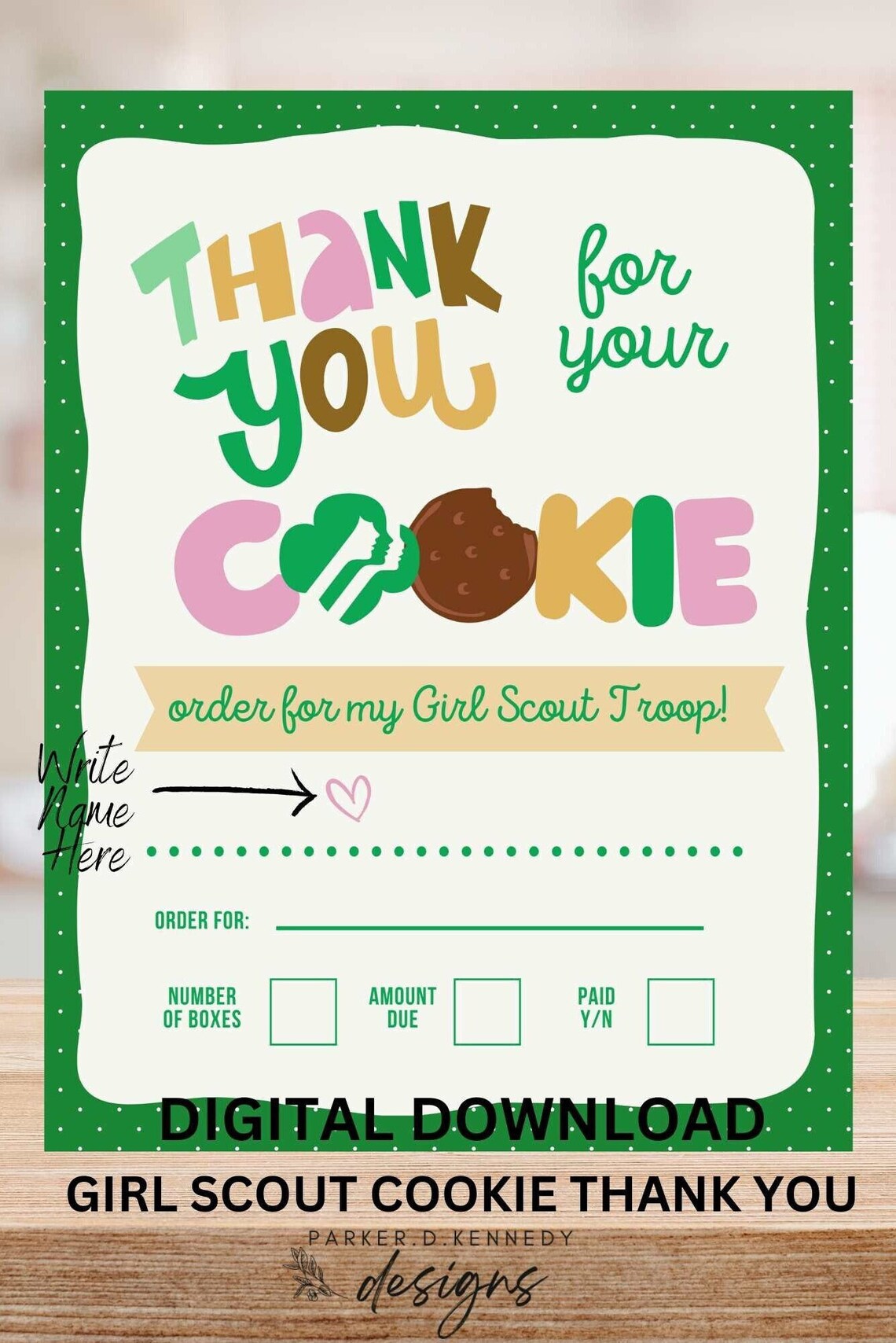 Girl Scout Cookie Thank You - Etsy