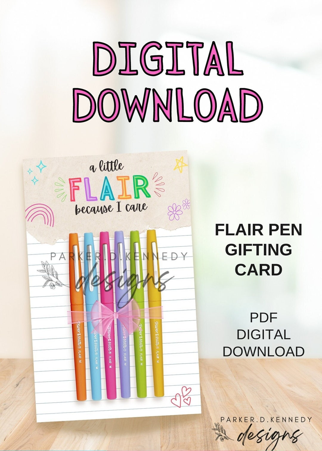 Flair Pen Gift Holder *DIGITAL DOWNLOAD* - Etsy