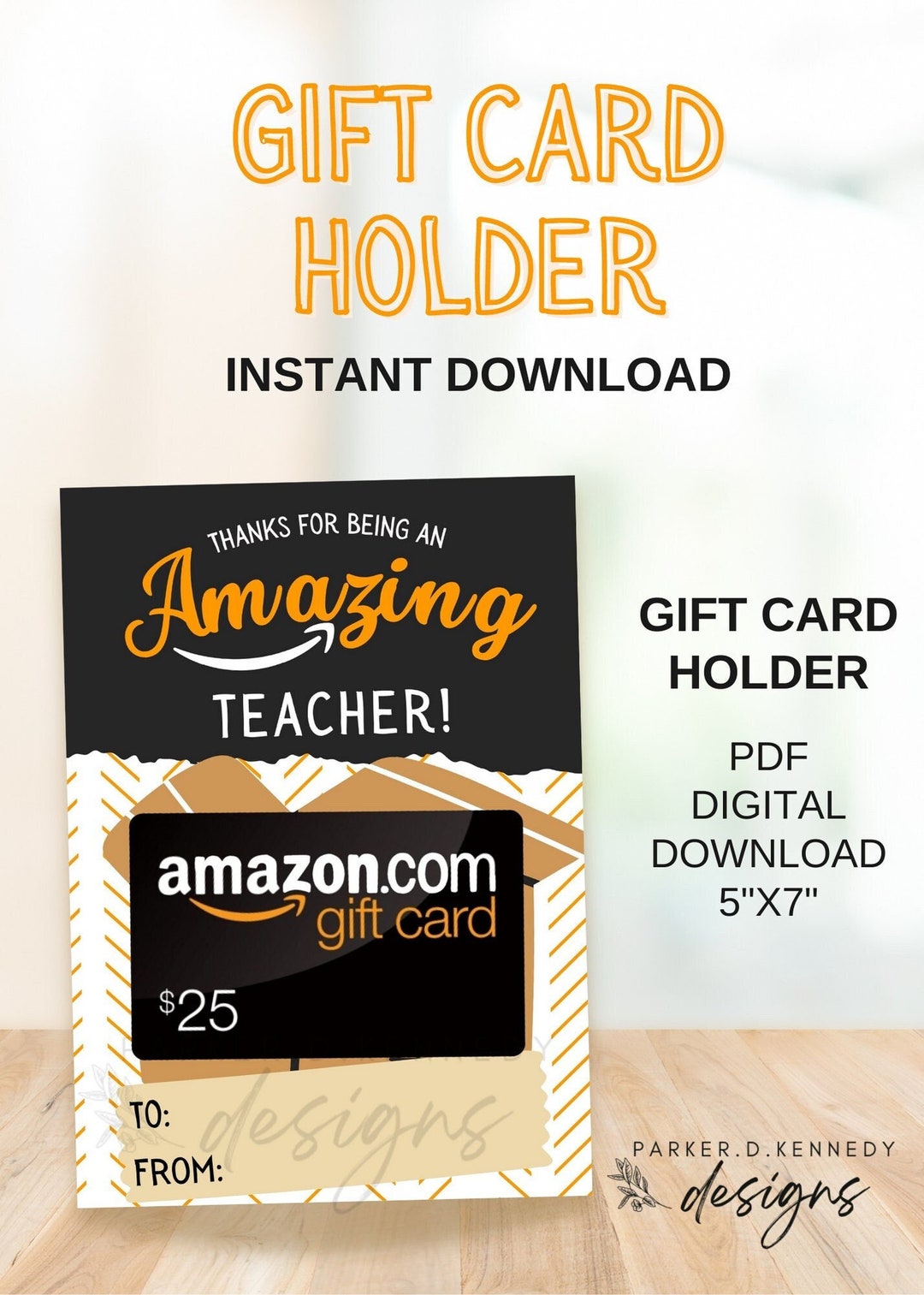 Amazon Gift Card Holder DIGITAL DOWNLOAD - Etsy