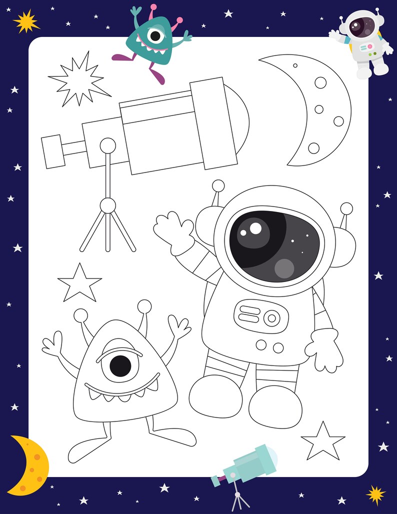 50+ Printable Space Adventure Activity Book - Etsy