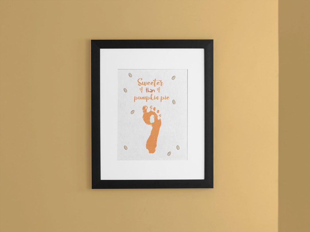 Sweeter Than Pumpkin Pie Foot Print Craft | Fall Craft | Pumpkin Pie - Etsy