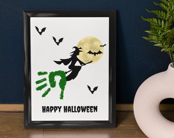 Halloween Handprint Art, Halloween Activity, Handprint Craft Keepsake ...