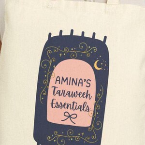 Personalized Ramadan Tote Bag Ramadan Gift Taraweeh Tote Masjid Tote ...