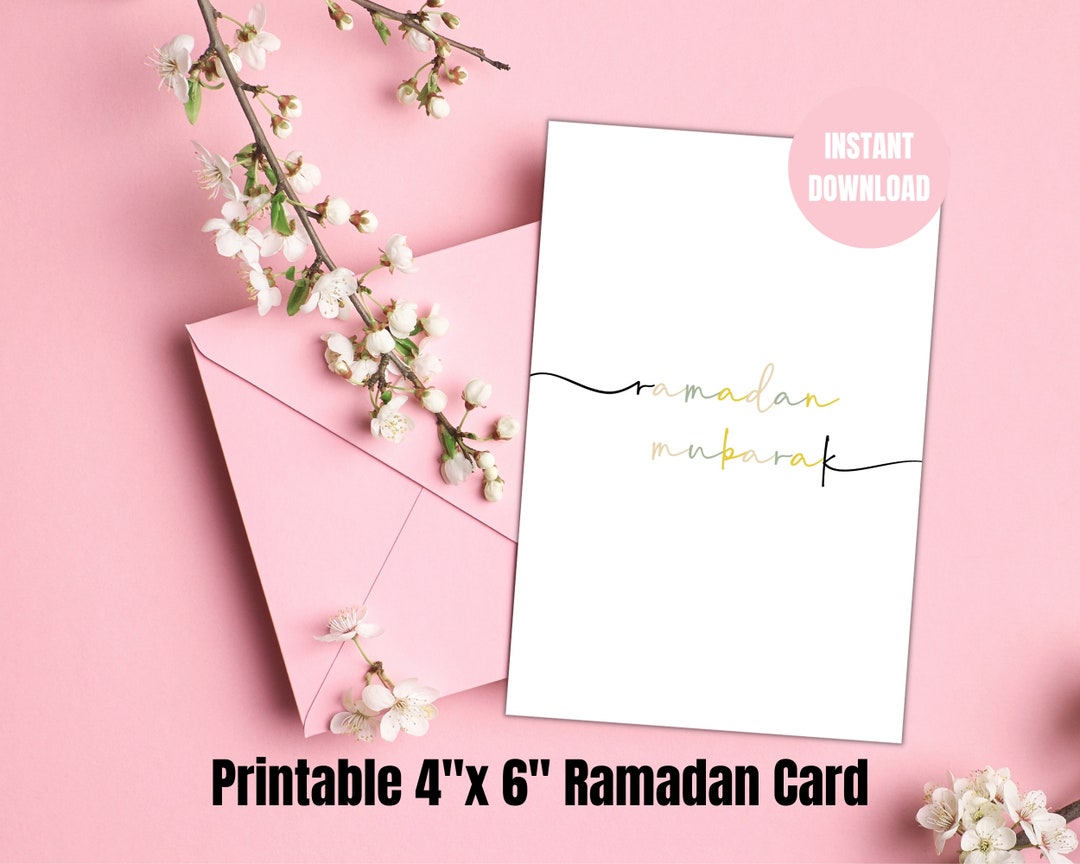 Printable 4" X 6" Ramadan Greeting Card, Ramadan Card, Digital Ramadan ...