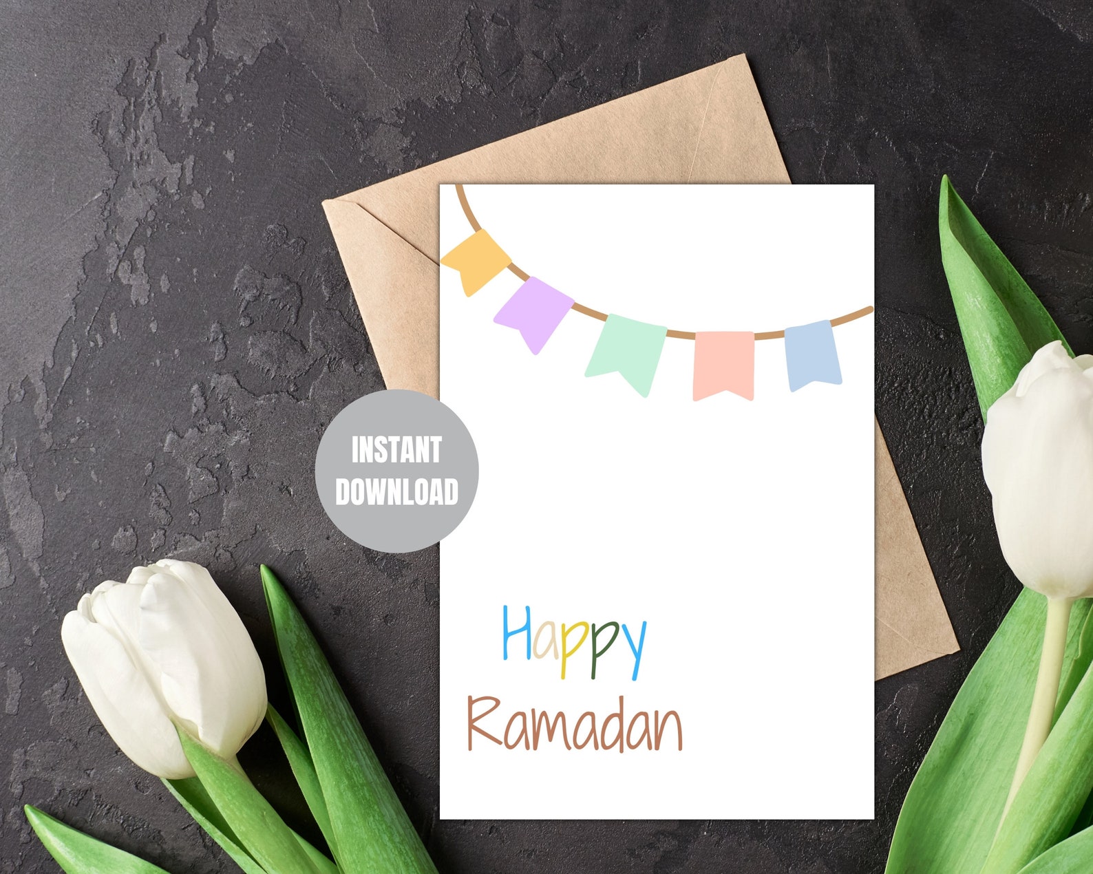 Printable 4" X 6" Ramadan Greeting Card, Happy Ramadan Card, Digital ...