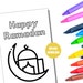 Printable 4" X 6" Ramadan Greeting Card, Ramadan Coloring Card for Kids ...