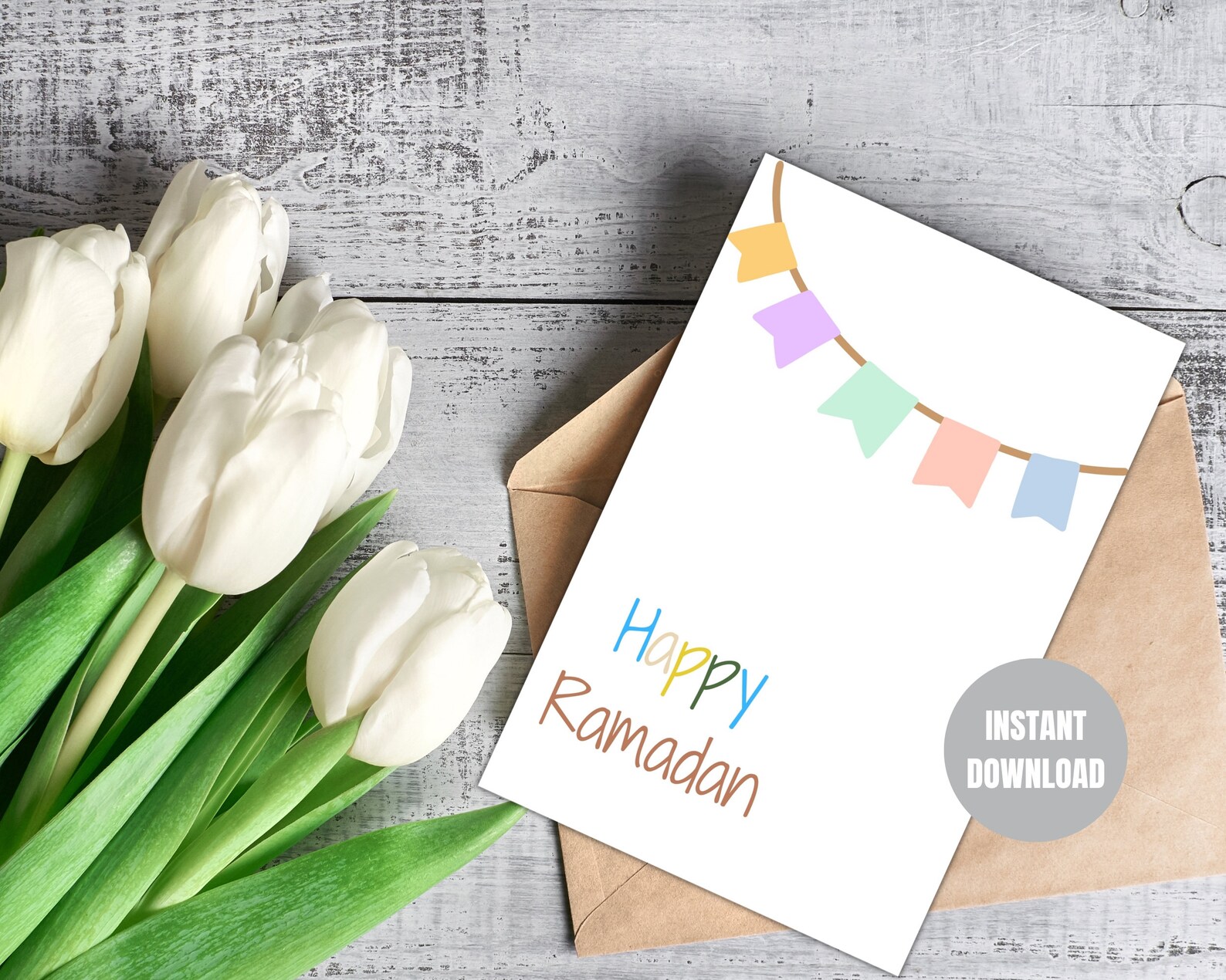 Printable 4 X 6 Ramadan Greeting Card, Happy Ramadan Card, Digital ...