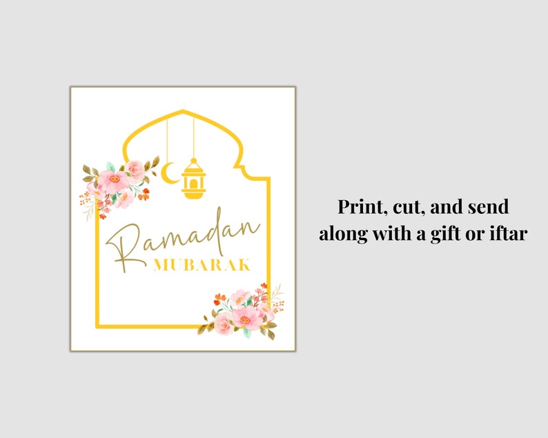 Ramadan Mubarak Gift Tag, Printable Ramadan Gift Tag - Etsy