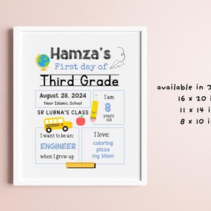 First Day of School Editable Sign, Homeschool Sign, Back to School Sign ...