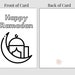 Printable 4" X 6" Ramadan Greeting Card, Ramadan Coloring Card for Kids ...