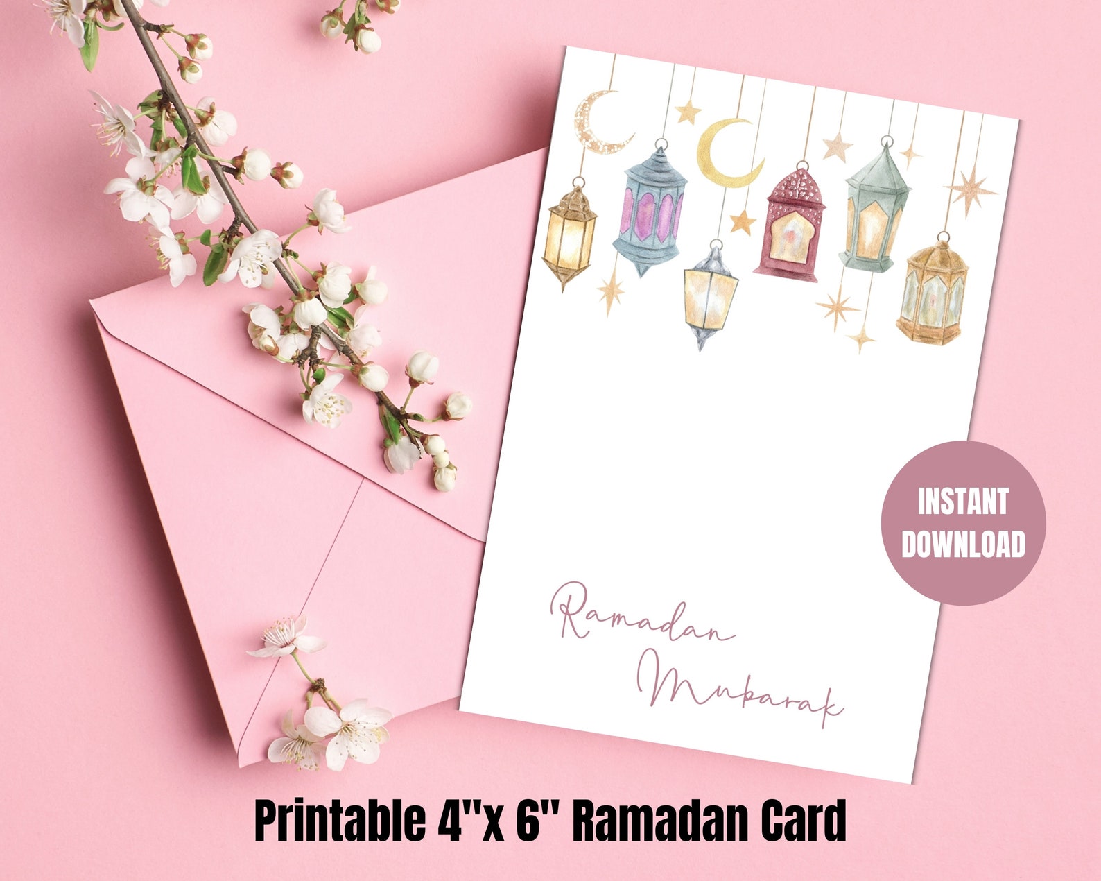 Printable 4 X 6 Ramadan Greeting Card Ramadan - Etsy