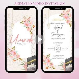 Animated Umrah Hajj Party Invitation, Digital Umrah Hajj Party Invite ...