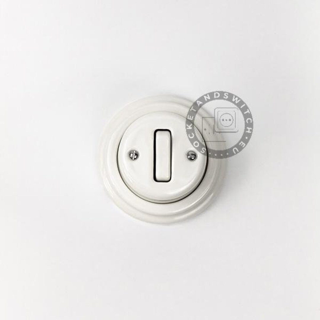 1 Gang 1 Way Wall Mounted Light Switch, Surface Mounted Retro Switch ...