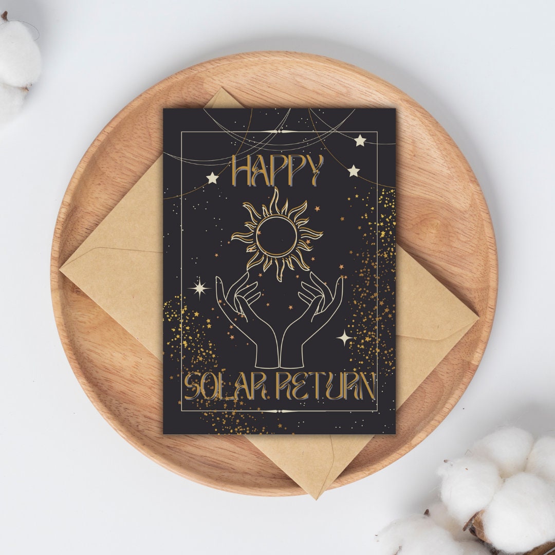 Happy Solar Return Custom Birthday Card Birthday Card for Spiritual ...