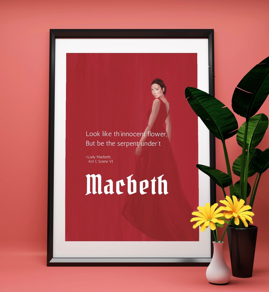 Lady Macbeth Shakespeare Quote Print - Etsy