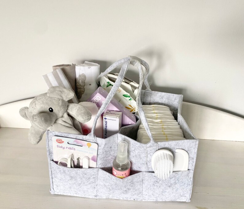 Neutral Nappy Caddy Hamper - Etsy UK