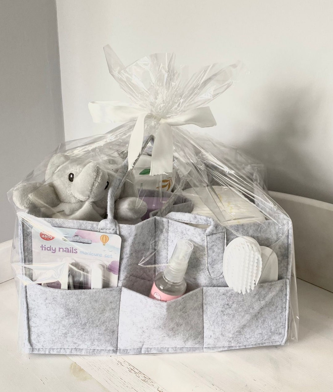 Neutral Nappy Caddy Hamper - Etsy UK