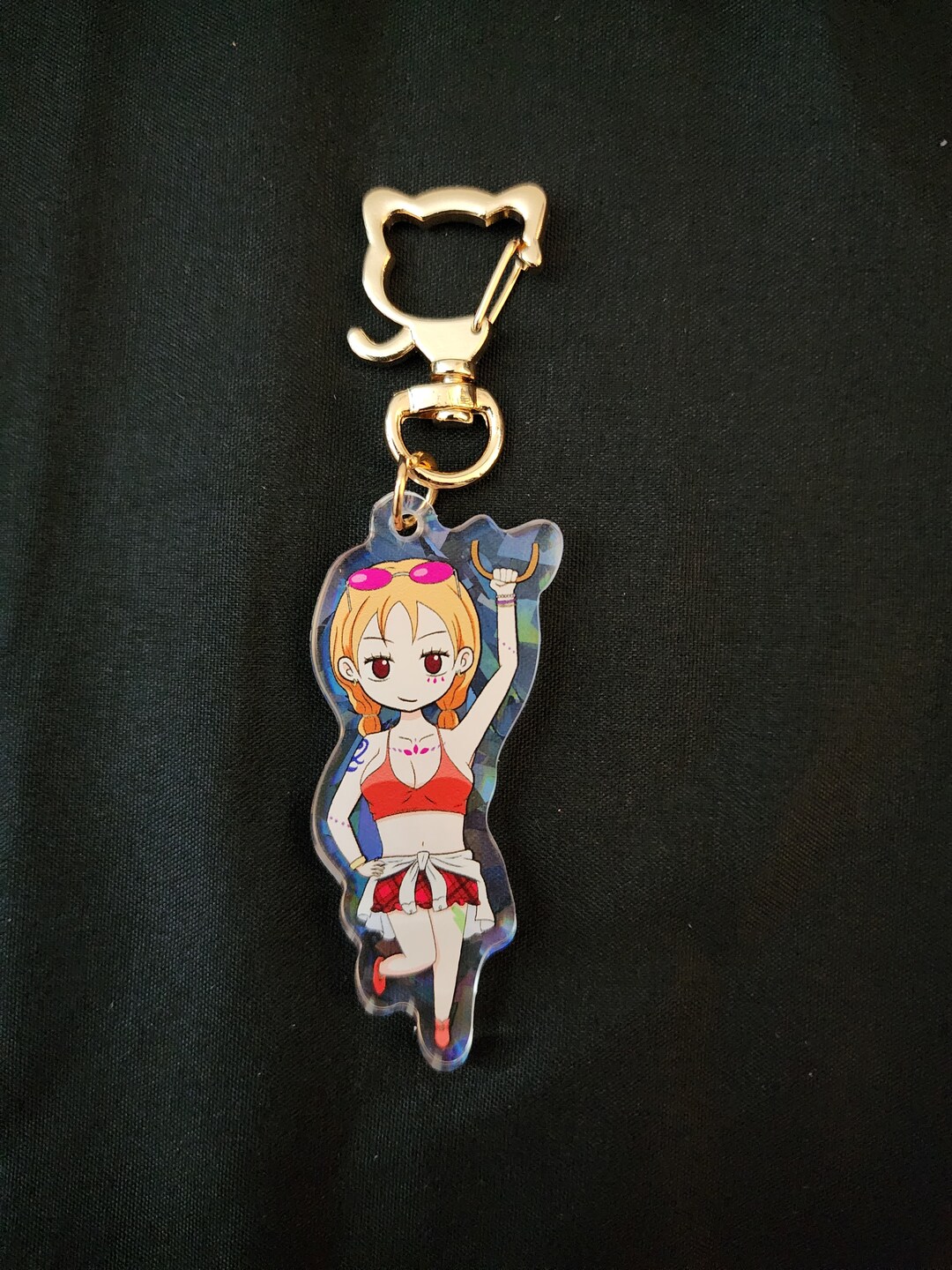One Piece Film RED Nami Acrylic Holo Keychain - Etsy