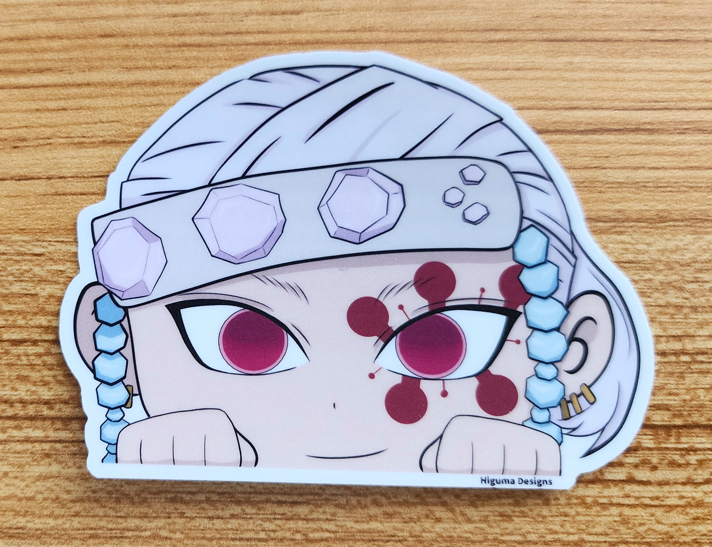 Sound Pillar Demon Slayer Uzui Tengen Vinyl Peeker Sticker - Etsy