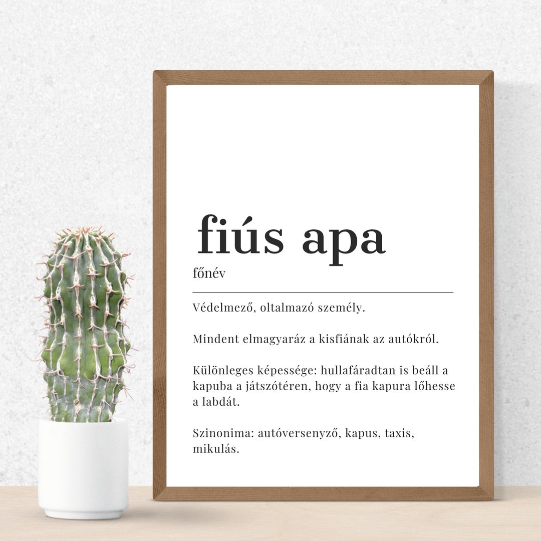 Fiús Apa Nyomtatható Minimalista Falikép Apák Napja Letölthető Grafika ...